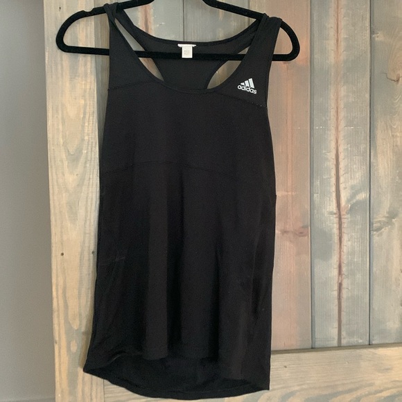 adidas | Tops | Adidas Black Racer Back Rank Large Running | Poshmark